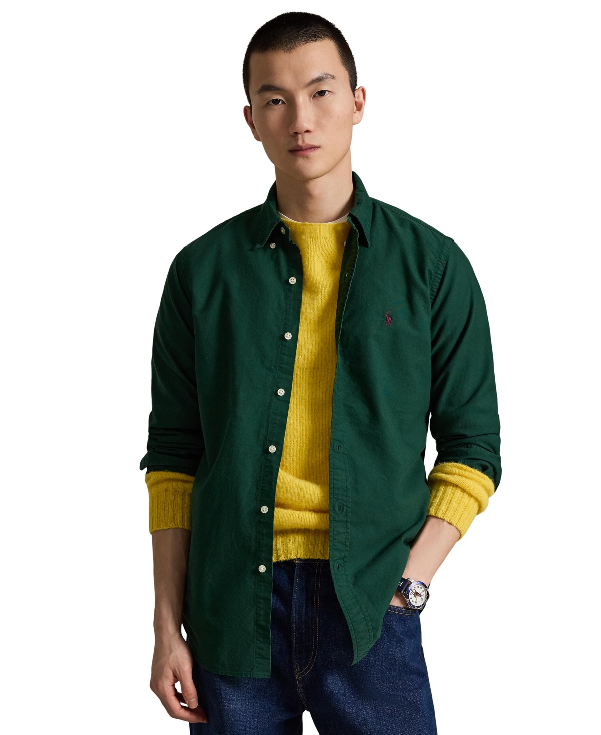 Click here for Polo Ralph Lauren Mens Garment-Dyed Oxford Shirt -... prices