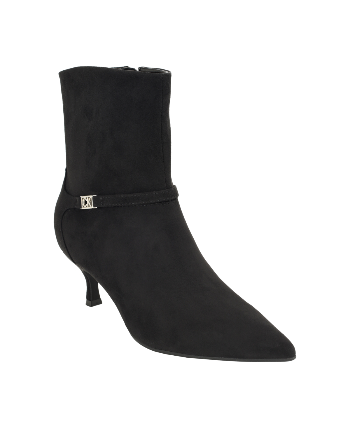 Click here for Calvin Klein Womens Sanzey Kitten Heel Booties - B... prices
