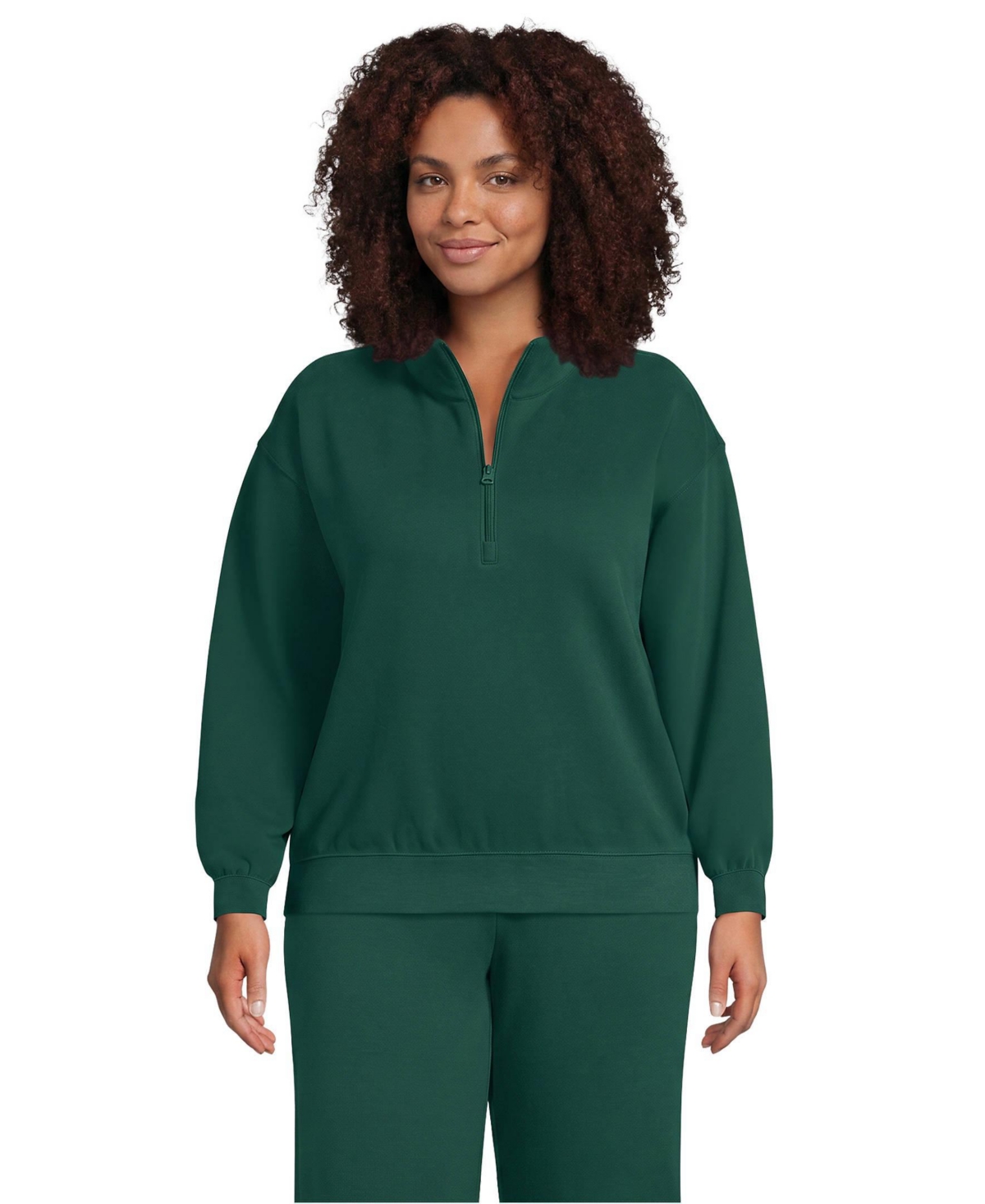 Click here for Lands End Plus Size Serious Sweats Relaxed Quarter... prices