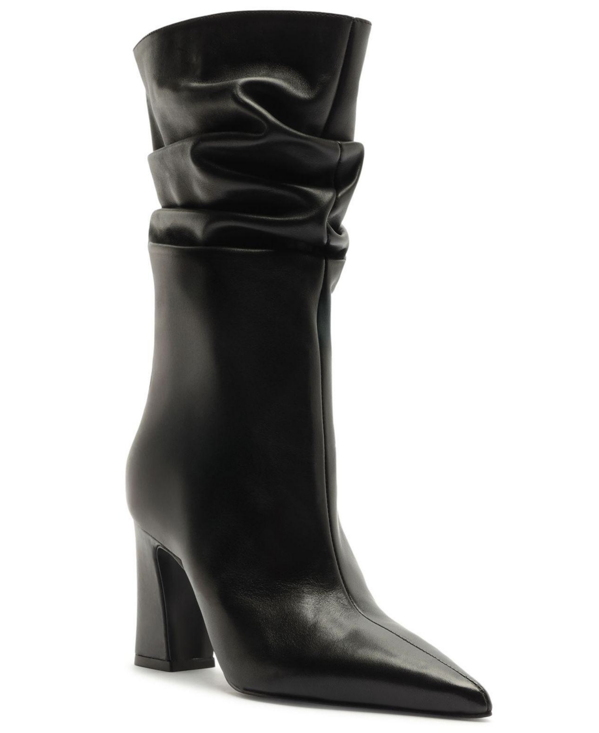 Click here for Schutz Womens Harriet Mid-Shaft Boots - Black Leat... prices