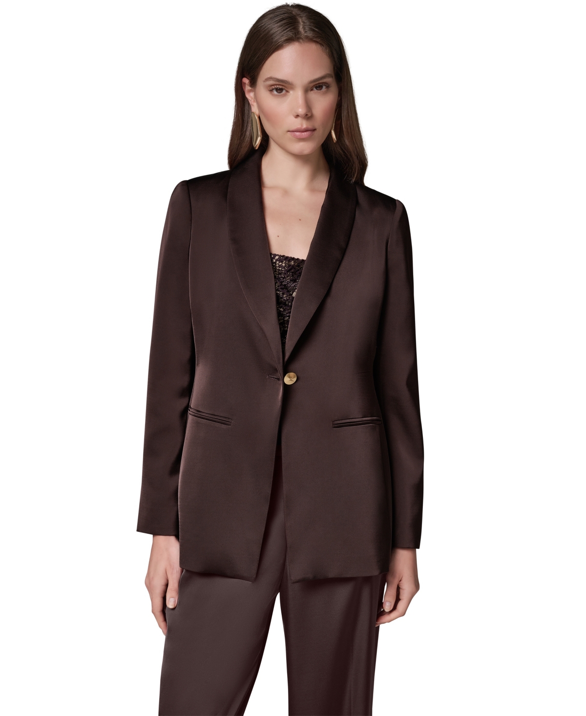 Click here for Donna Karan New York Petite Satin Shoulder-Padding... prices