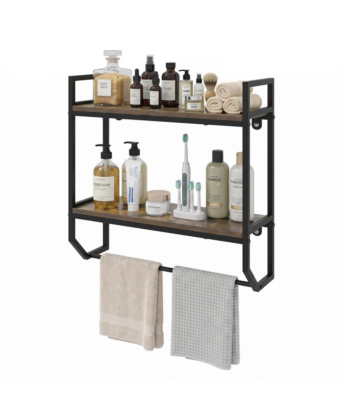 Click here for Gymax 2-Tier Floating Shelving Wall-Mounted Shelf... prices