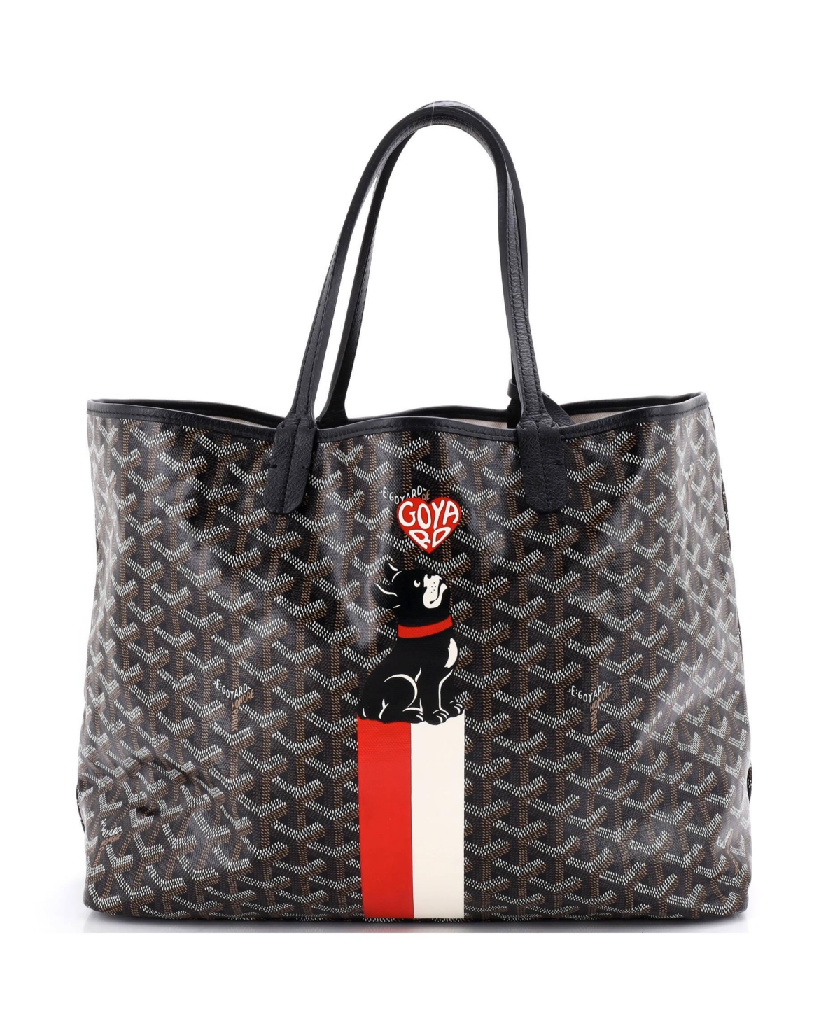 Click here for Pre-Owned Goyard Pm Saint Louis Tote Printed Coate... prices