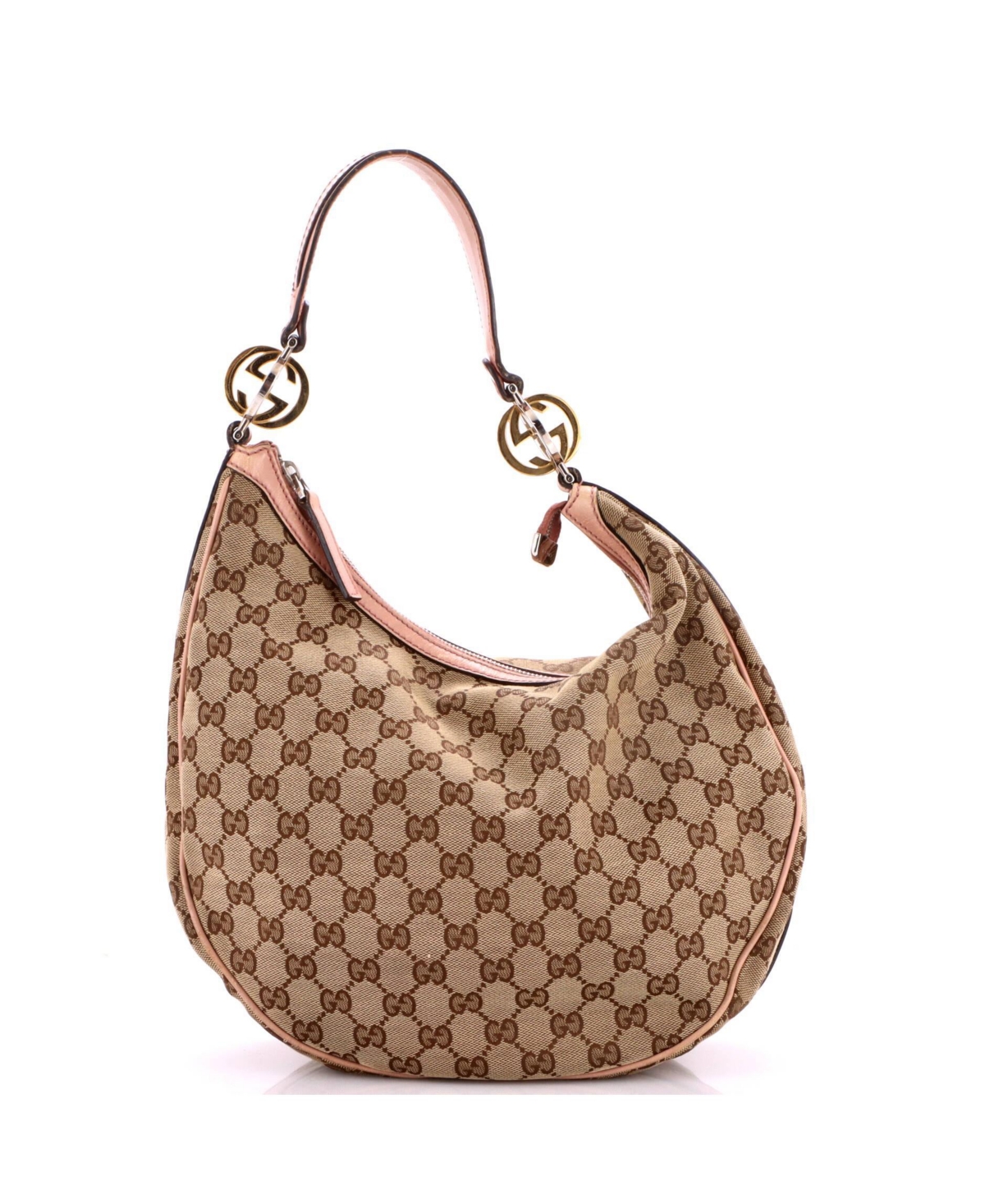 Click here for Pre-Owned Gucci Medium Twins Hobo Gg Canvas - Brow... prices