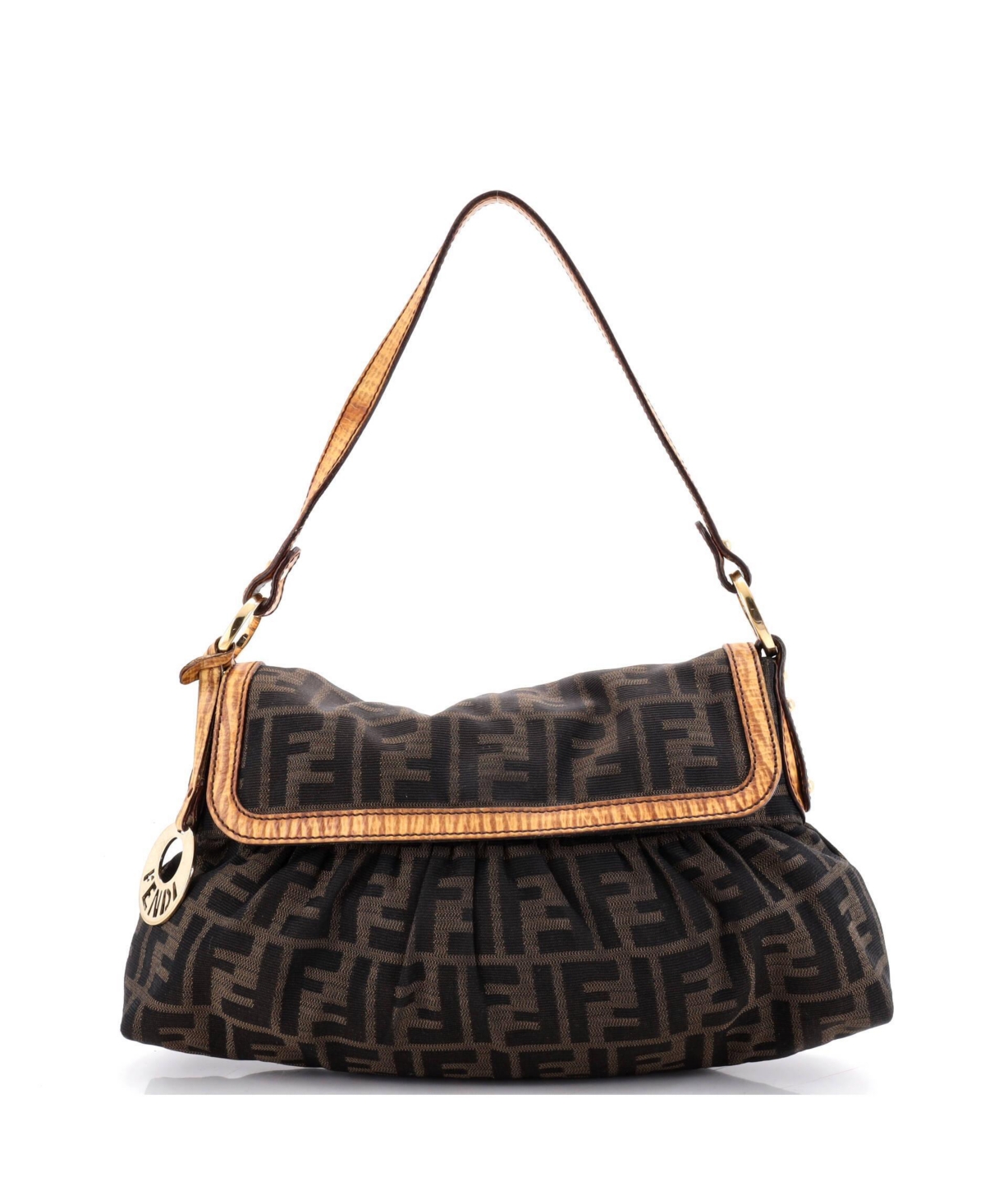 Click here for Pre-Owned Fendi Small Chef Flap Bag Zucca Canvas -... prices