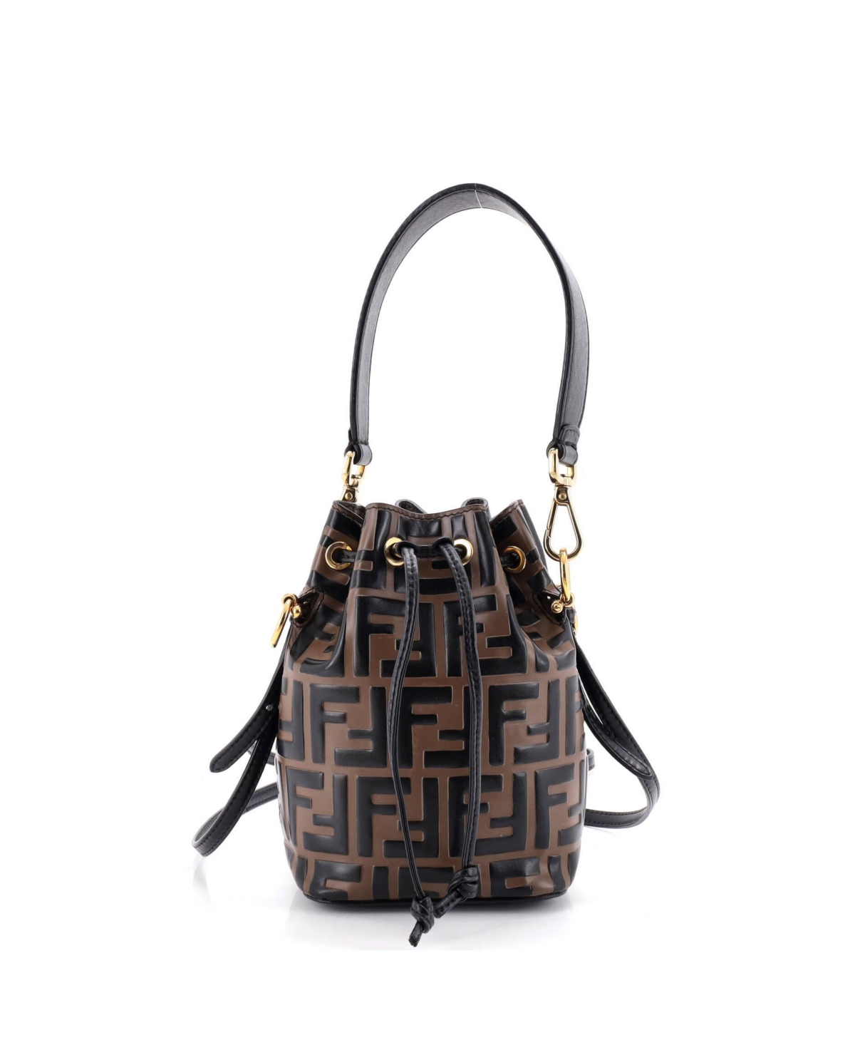 Click here for Pre-Owned Fendi Mini Mon Tresor Bucket Bag Zucca E... prices