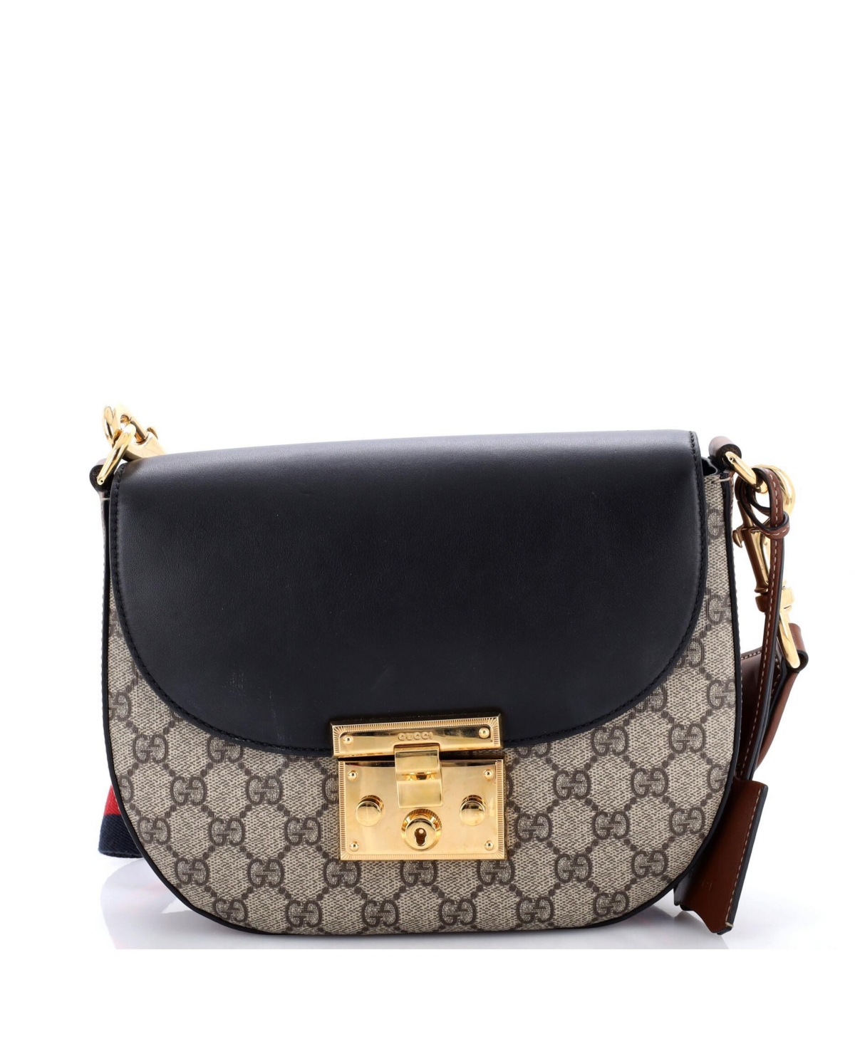 Click here for Pre-Owned Gucci Medium Padlock Saddle Shoulder Bag... prices