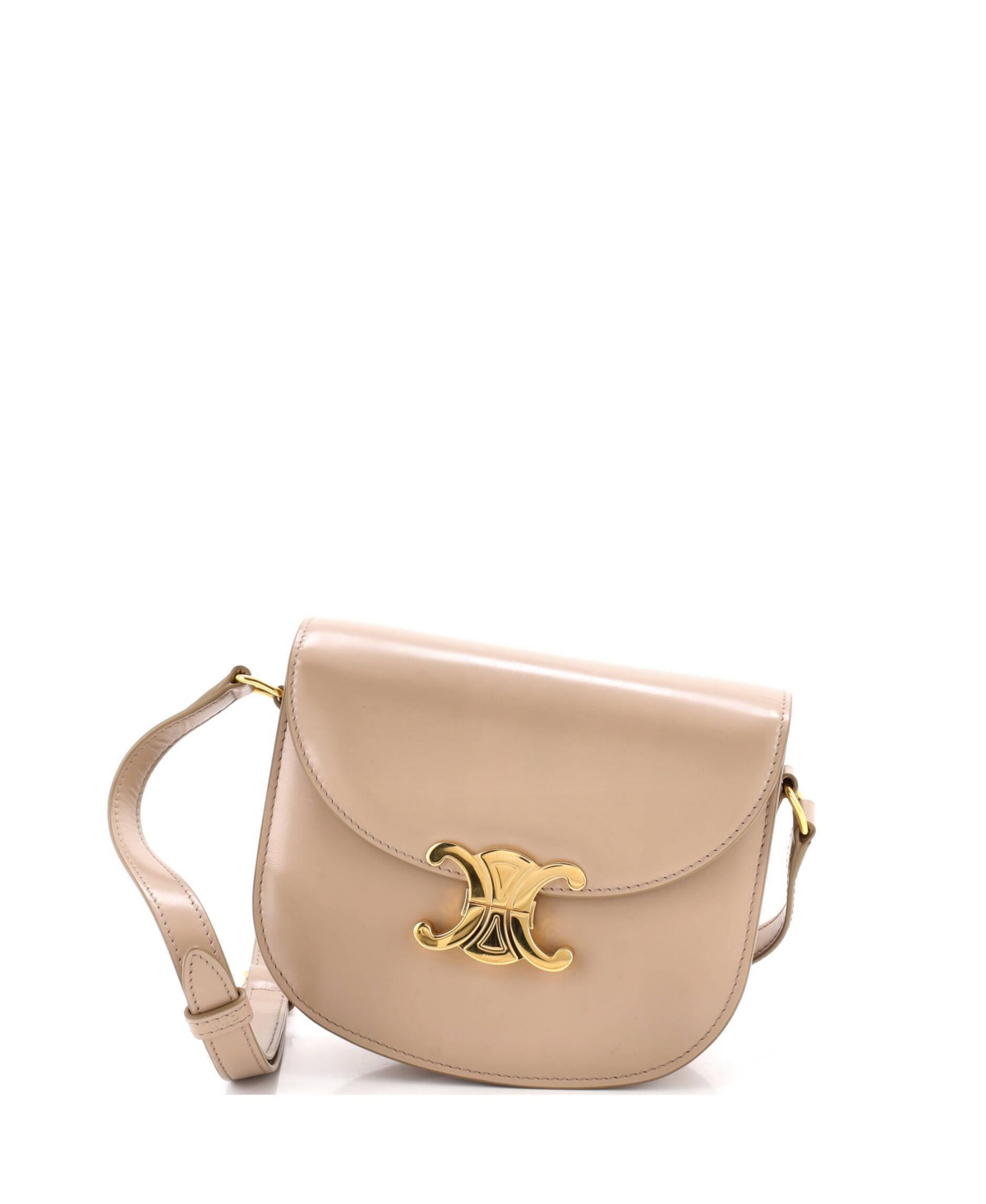 Click here for Pre-Owned Celine Triomphe Besace Clea Flap Bag Lea... prices