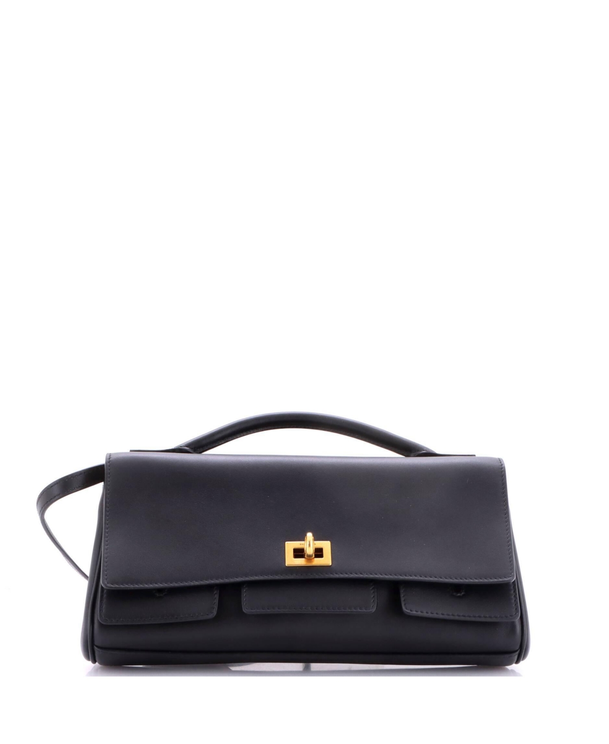 Click here for Pre-Owned Balenciaga Bel Air Top Handle Flap Leath... prices