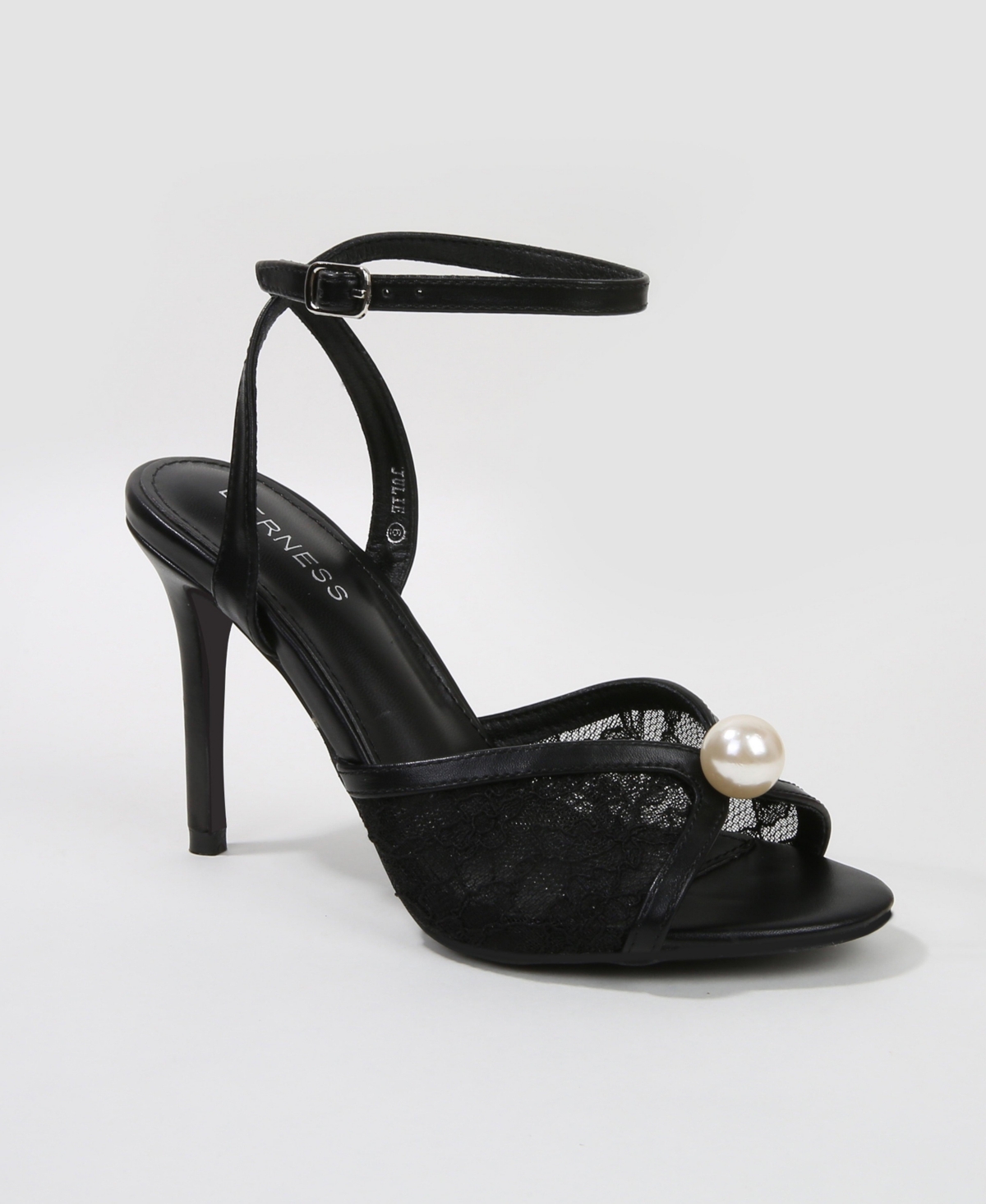 Click here for Berness Julie Pearl Embellished Lace Stiletto Heel... prices