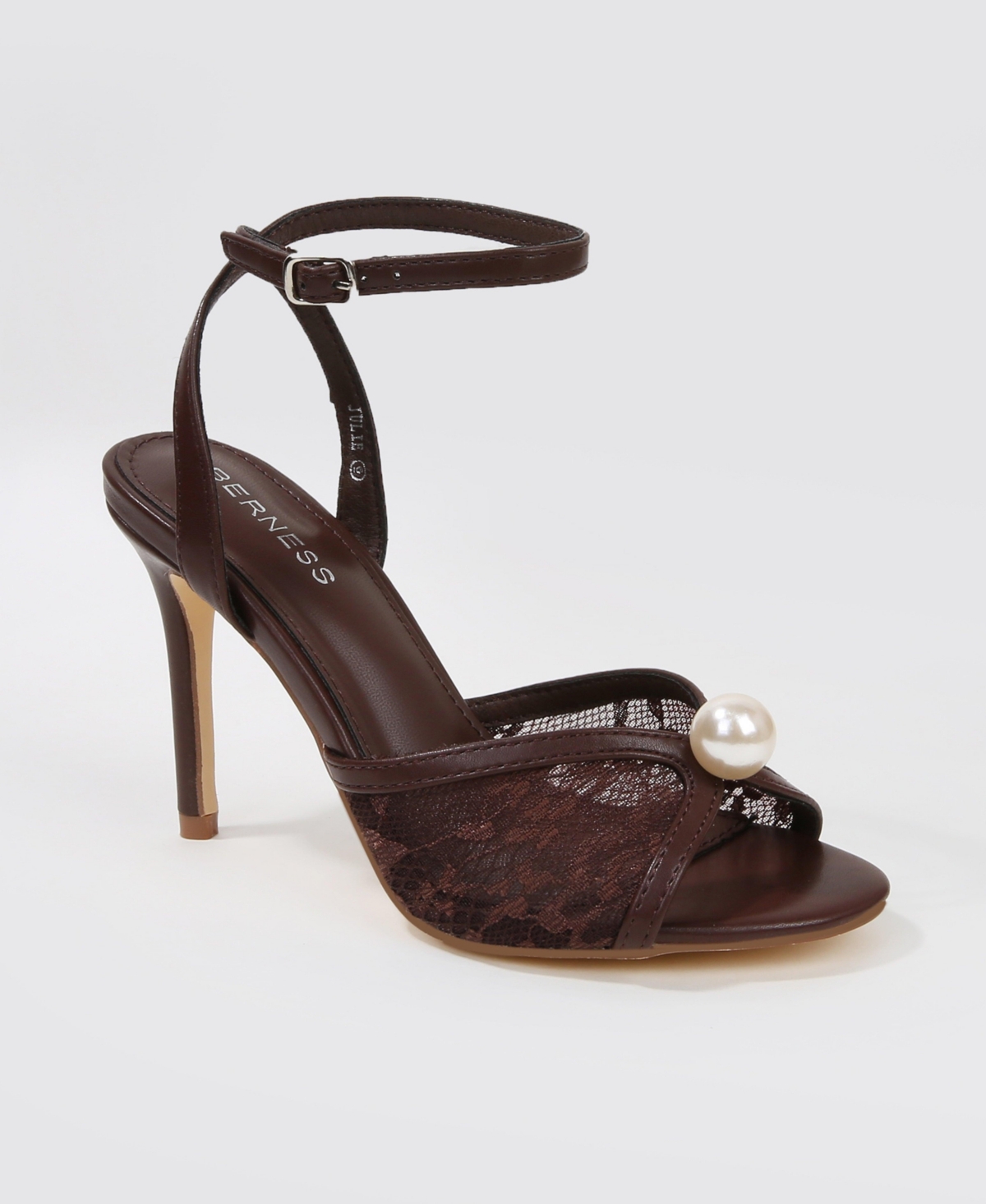 Click here for Berness Julie Pearl Embellished Lace Stiletto Heel... prices