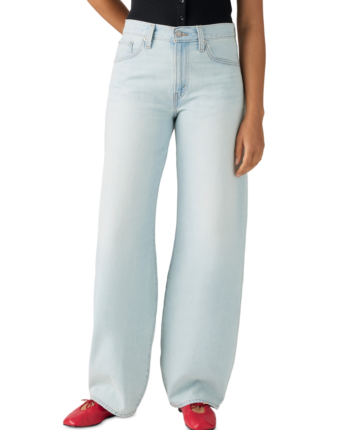Click here for Levis Womens Middy Balloon Mid Rise Denim Loose Je... prices