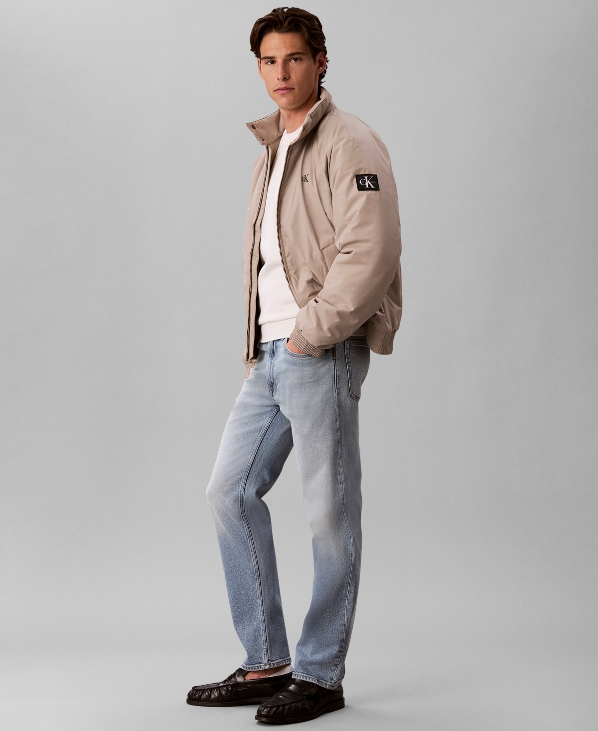 Click here for Calvin Klein Mens Straight-Fit Stretch Denim Jeans... prices