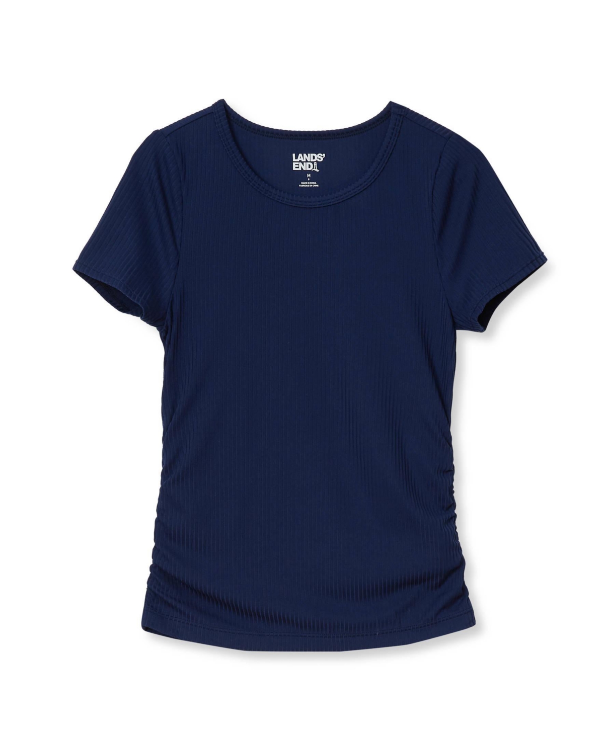 Click here for Lands End Girls Short Sleeve Active Ribbed Tee - N... prices