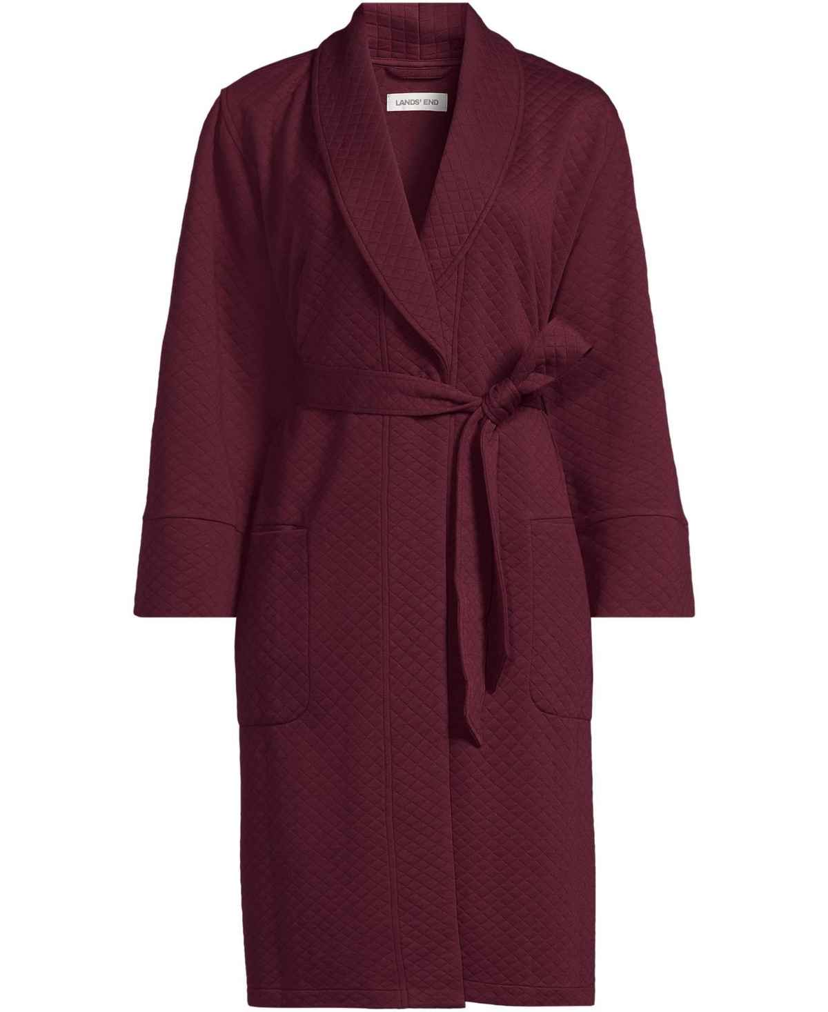 Click here for Lands End Womens Quilted Knee Length Robe - Rich b... prices