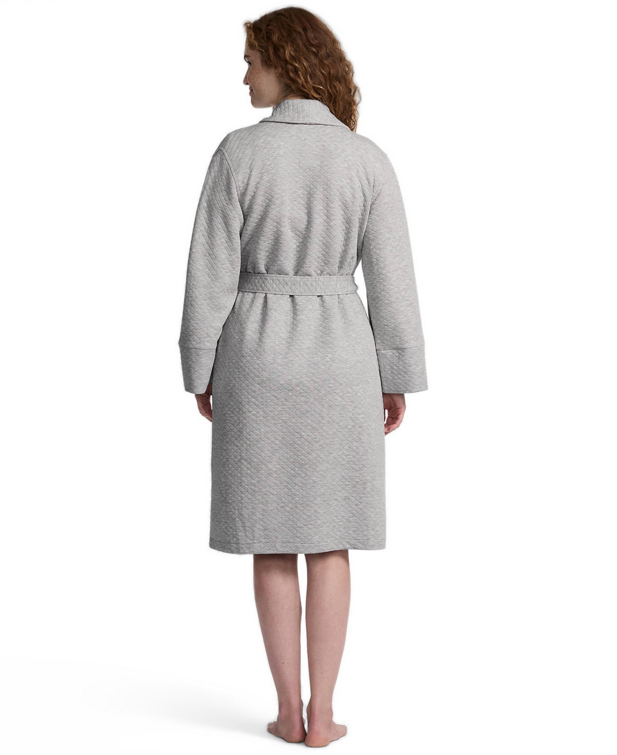 Click here for Lands End Womens Quilted Knee Length Robe - Gray h... prices