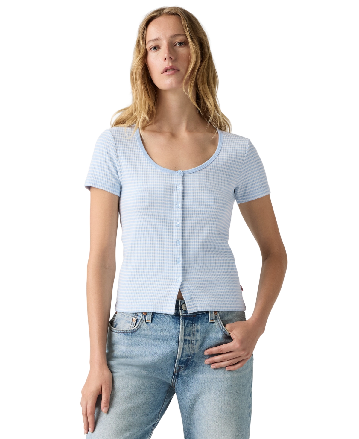 Click here for Levis Womens Austen Button-Up Short-Sleeve Top - A... prices