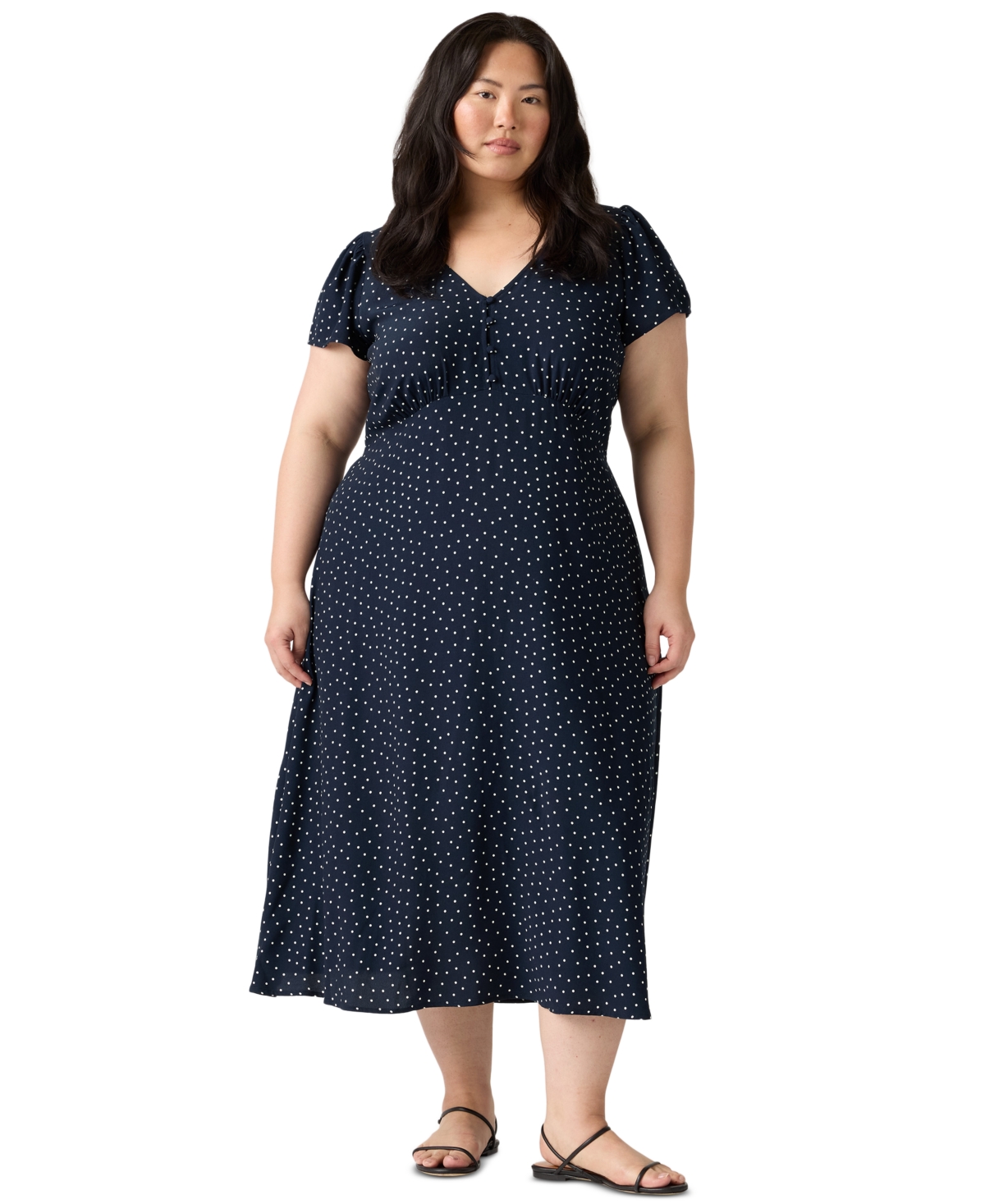 Click here for Levis Plus Size Lilith V-Neck Midi Dress - Inga Do... prices
