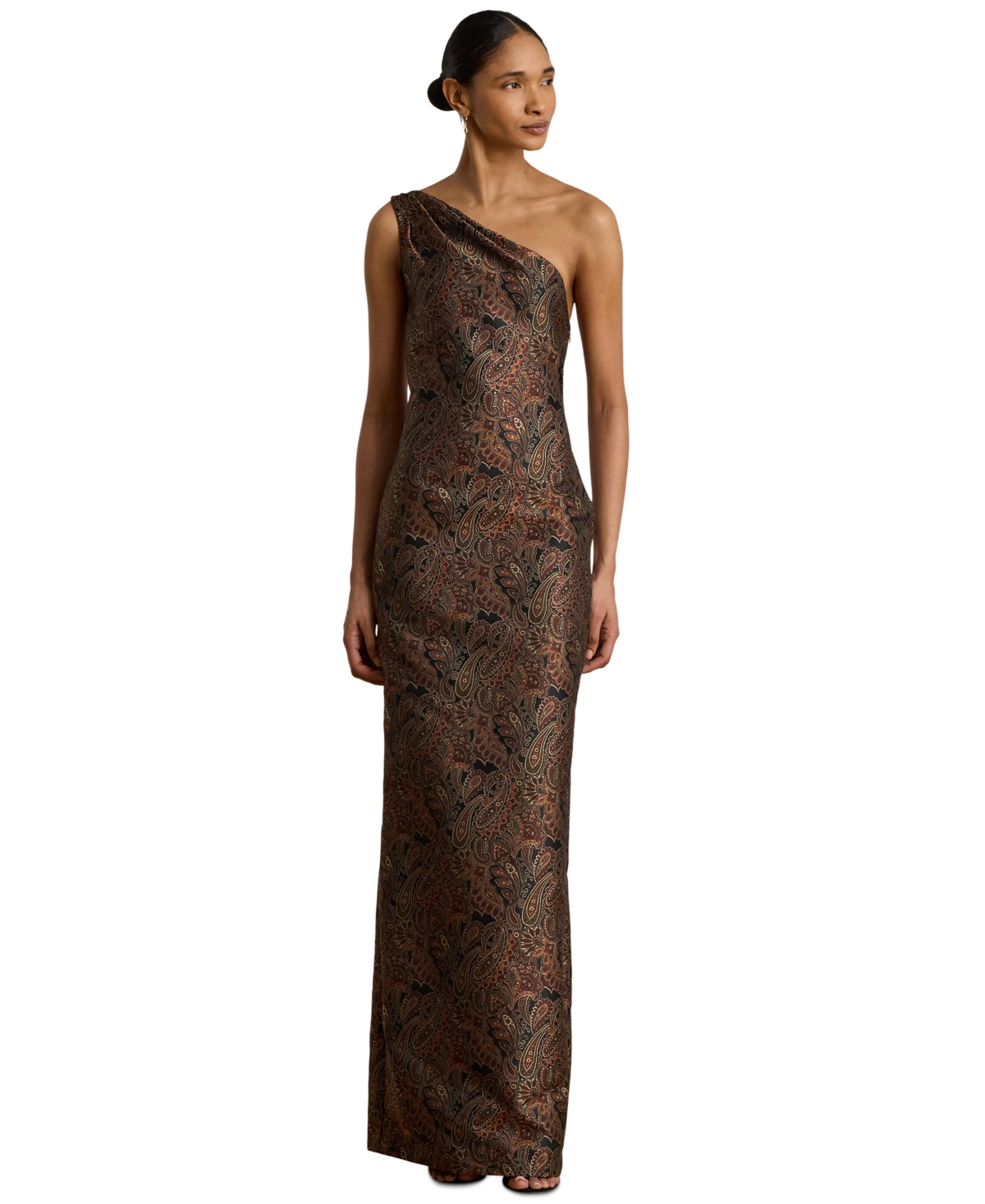 Click here for Lauren Ralph Lauren Paisley Jacquard One-Shoulder... prices