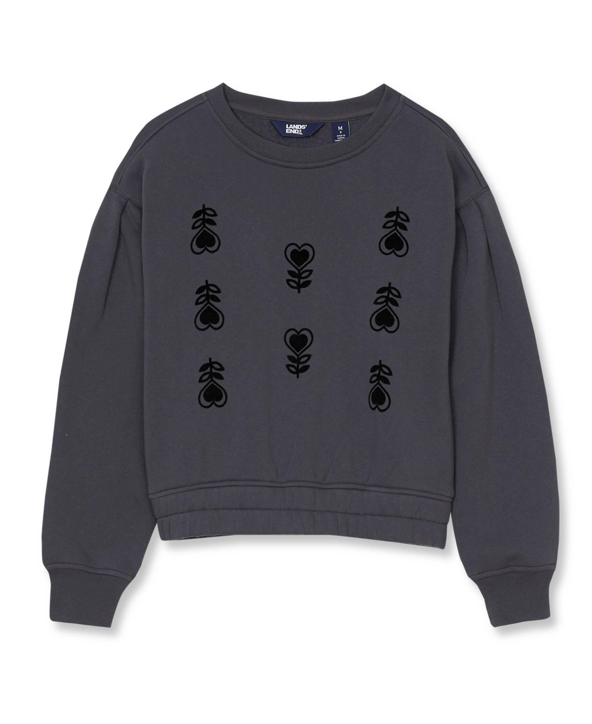 Click here for Lands End Girls Crew Neck Embroidered Sweatshirt -... prices