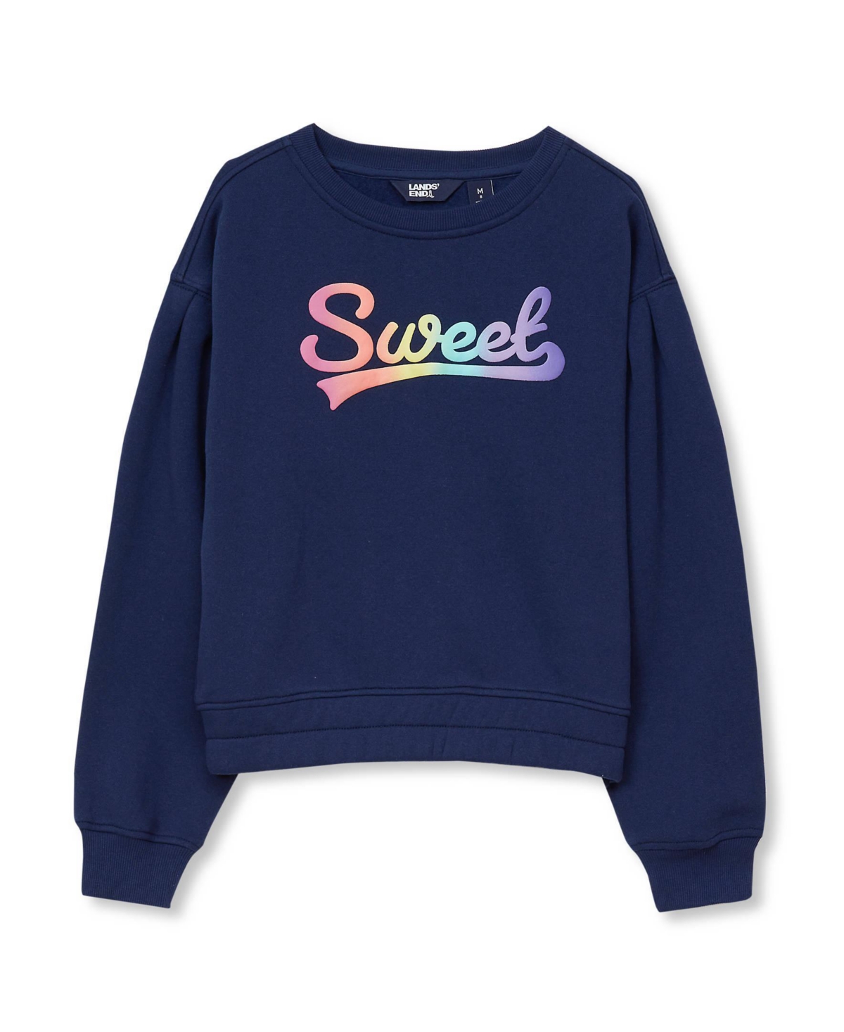 Click here for Lands End Girls Crew Neck Embroidered Sweatshirt -... prices