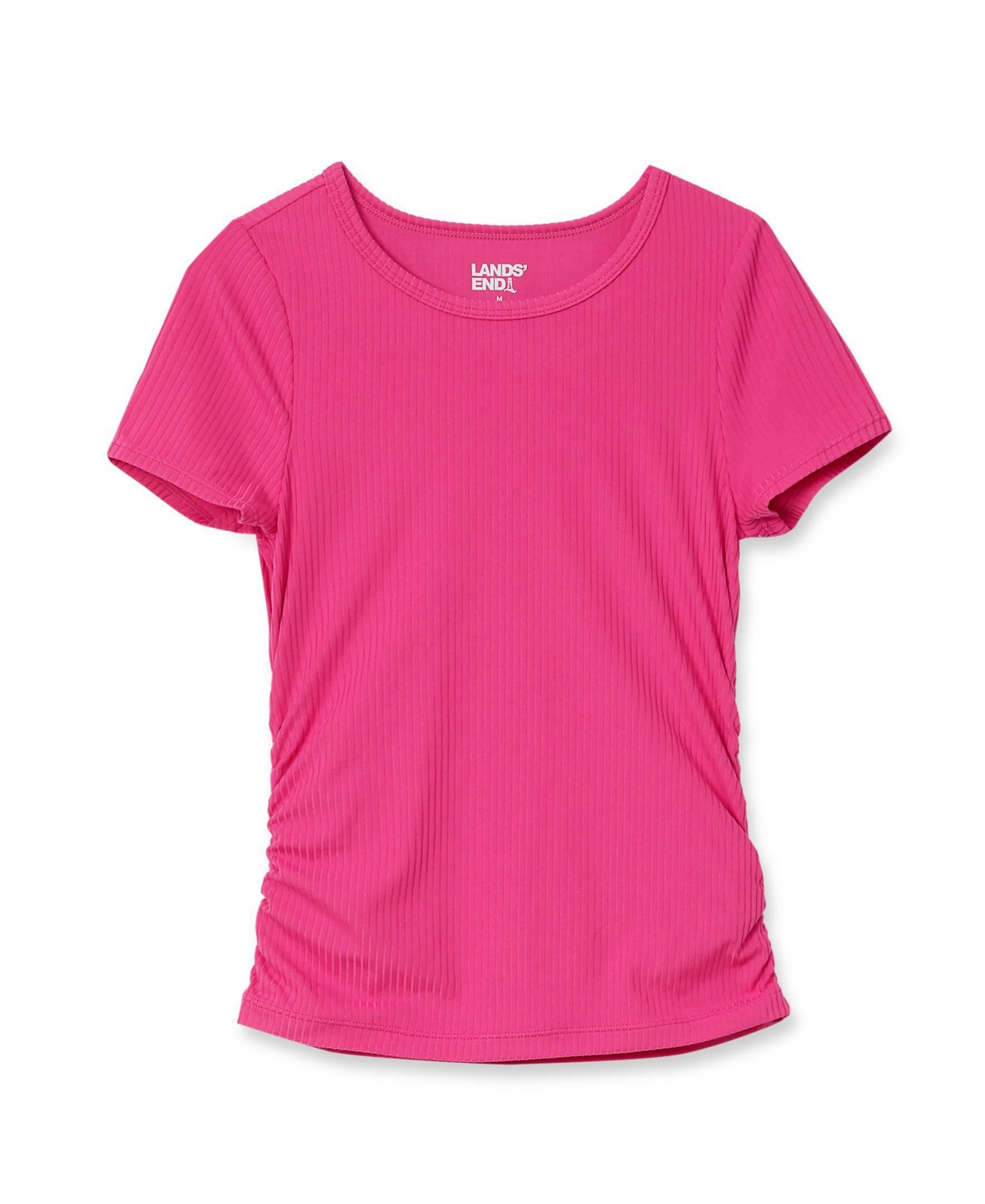 Click here for Lands End Girls Short Sleeve Active Ribbed Tee - R... prices