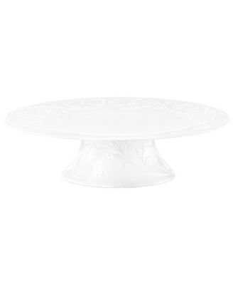 Lenox Dinnerware, Opal Innocence Carved Large Cake Stand - Macy's