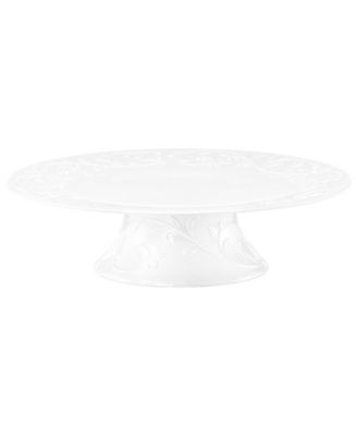 Lenox Dinnerware, Opal Innocence Carved Large Cake Stand - Macy's