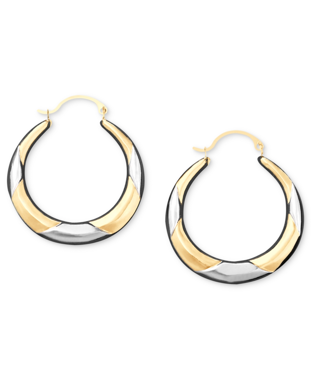 Click here for 10k Two-Tone Gold Hoop Earrings prices