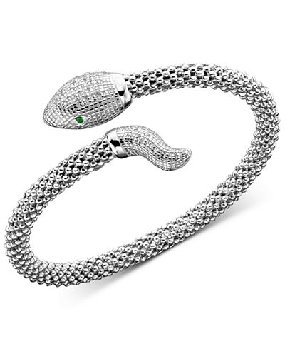 Diamond Snake Bracelet in Sterling Silver (1/4 ct. t.w.) - Bracelets ...