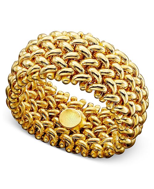 Italian Gold Mesh Ring in 14k Gold & Reviews - Rings - Jewelry ...
