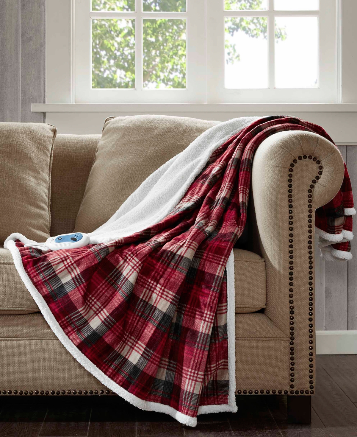 Click here for Woolrich Tasha Plaid Electric Reversible Faux-Fur... prices