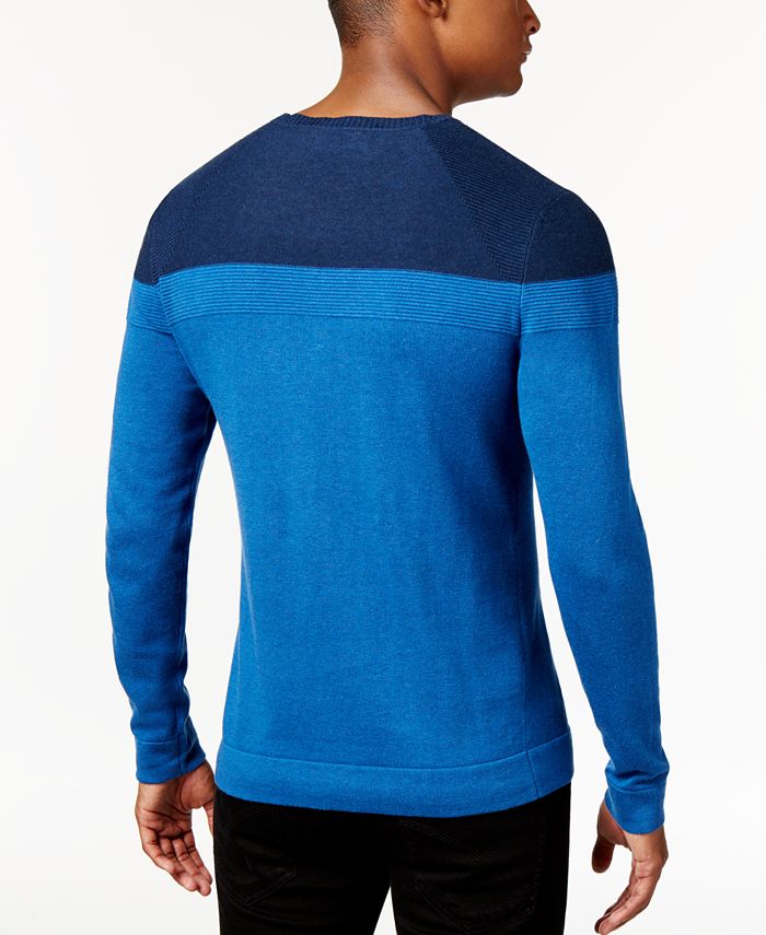 Calvin Klein Men's Crew-Neck Colorblocked Shirt - Macy's