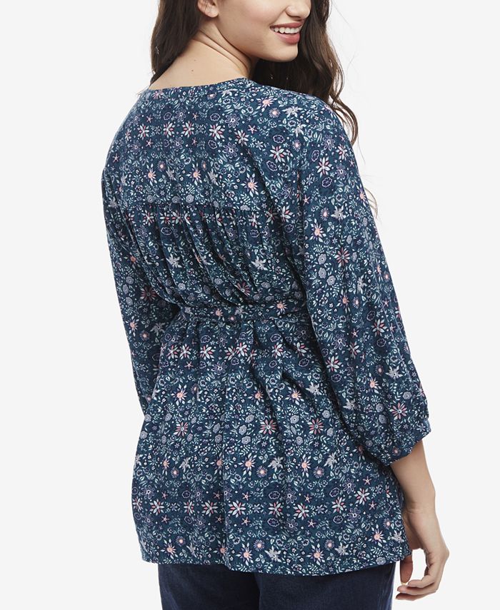 Motherhood Maternity Plus Size Printed Top - Macy's