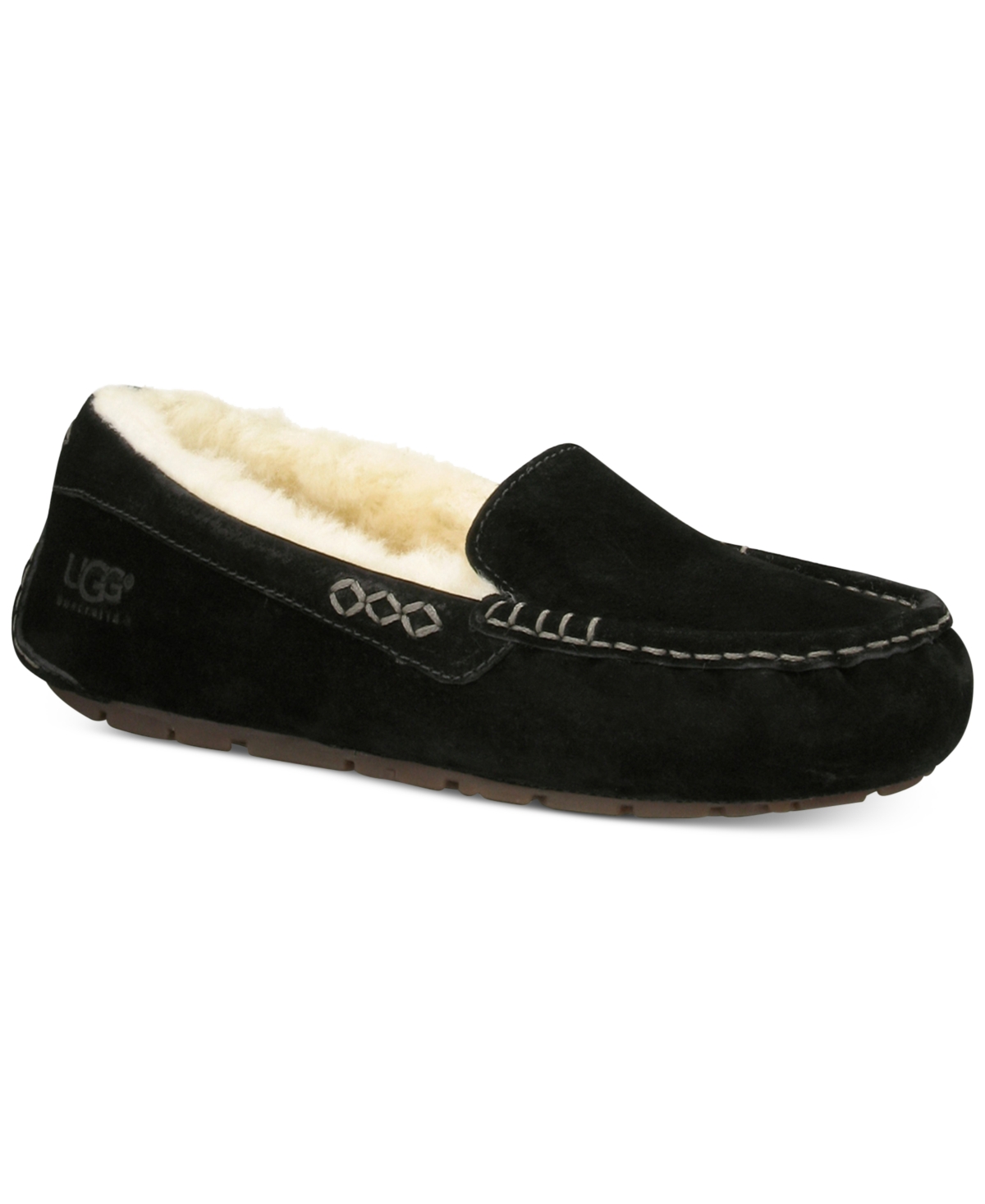 Click here for Ugg Womens Ansley Slip On Moccasin Slippers - Blac... prices