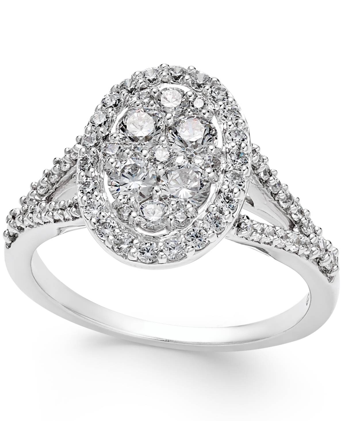 Click here for Diamond Cluster Halo Engagement Ring (1 ct. t.w.)... prices