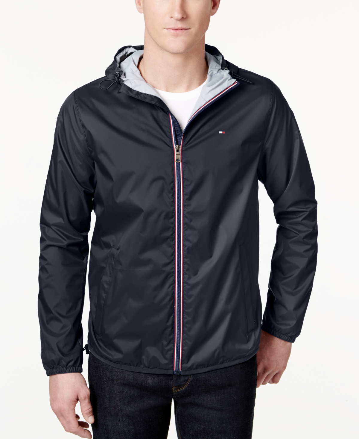 Click here for Tommy Hilfiger Mens Zip-Front Hooded Nylon Windbre... prices