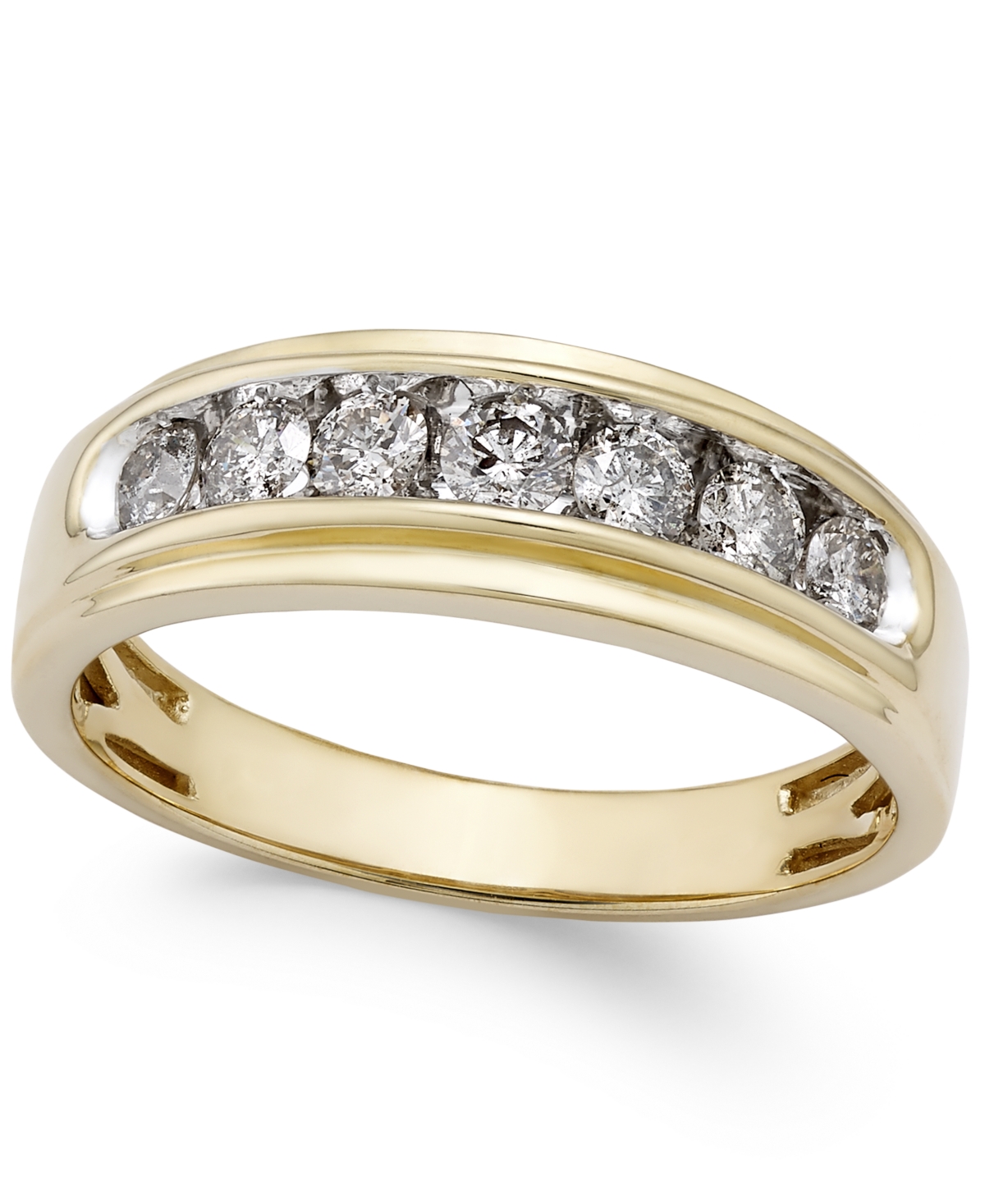 Click here for Mens Diamond Band (3/4 ct. t.w.) in 10k Gold - Yel... prices