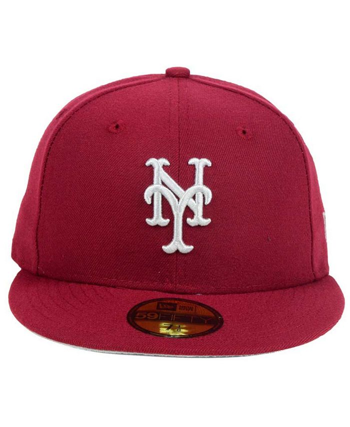 New Era New York Mets Cardinal Gray 59FIFTY Cap & Reviews - Sports Fan ...
