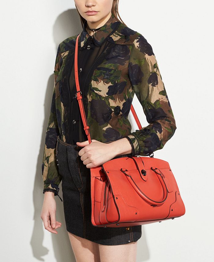 COACH Mercer Satchel 30 in Grain Leather - Macy's