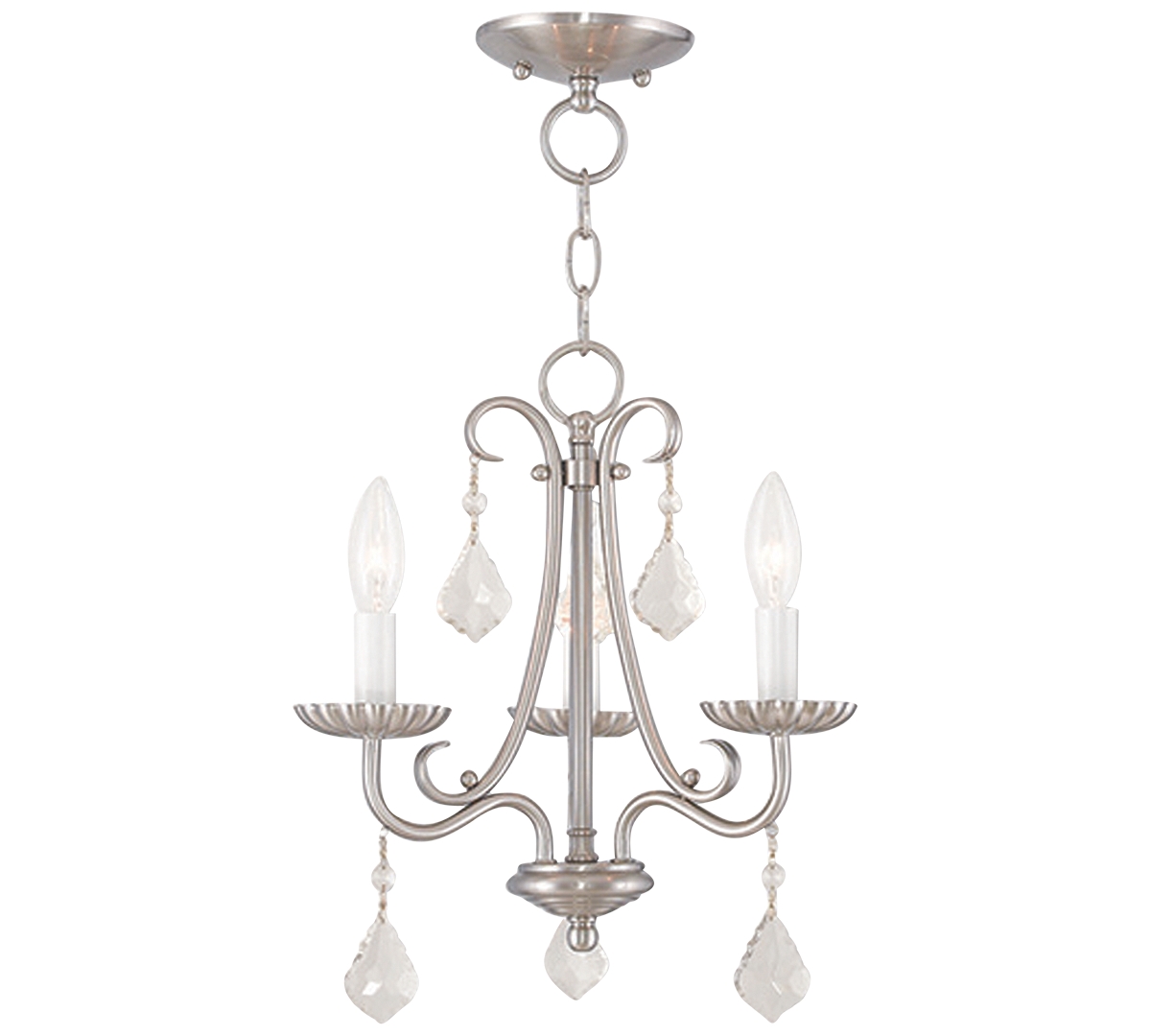 Click here for Livex Daphne 3- Light Metal Chandelier - Nickel prices