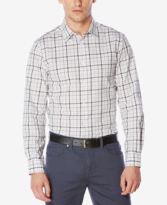 Perry Ellis Men's Classic-Fit Tattersall Cotton Shirt - Macy's
