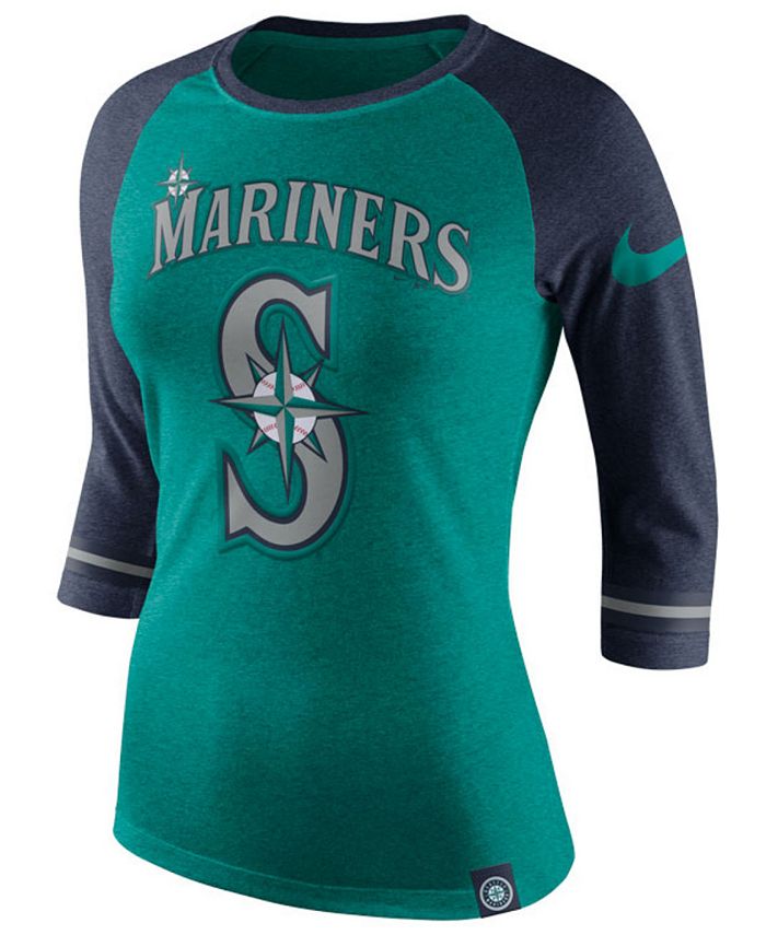 Nike Women's Seattle Mariners Tri Raglan T-Shirt - Macy's