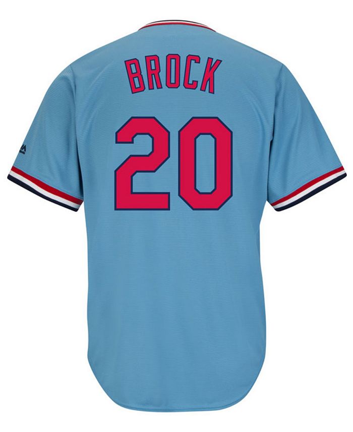 Majestic Men's Lou Brock St. Louis Cardinals Cooperstown Player Replica ...