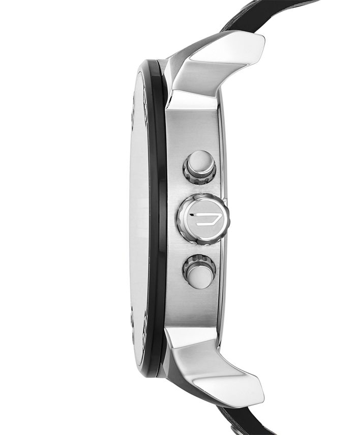 Diesel Men's Chronograph Mr. Daddy 2.0 Black Leather Strap Watch ...