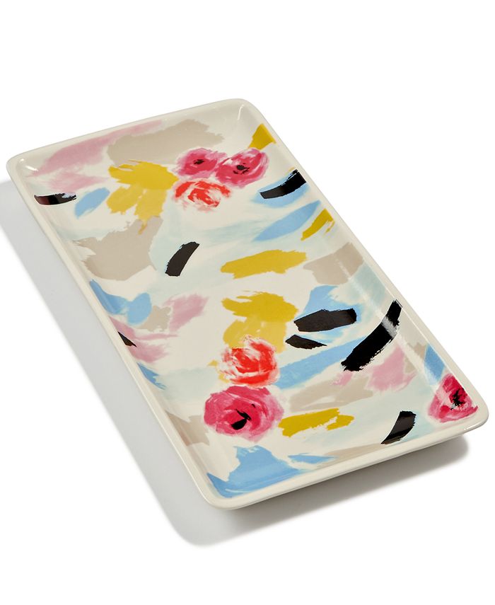 kate spade new york Paintball Floral Bath Tray - Macy's