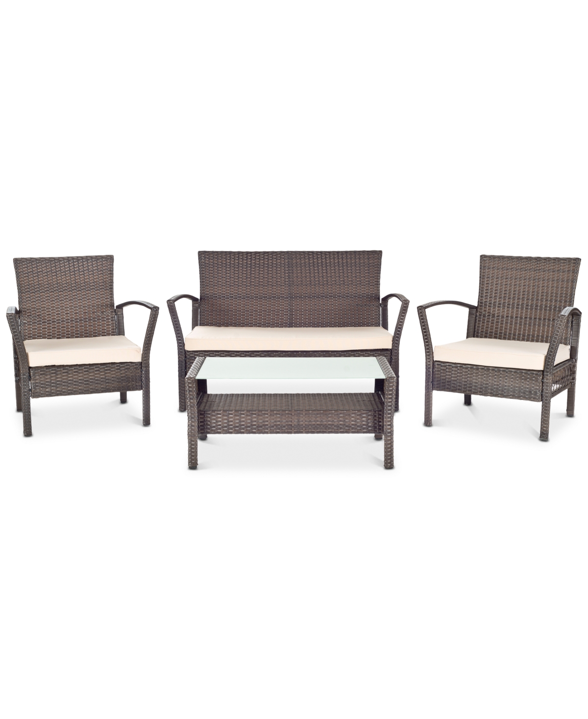 Click here for Calann Outdoor 4-Pc. Seating Set (1 Loveseat  2 Ch... prices