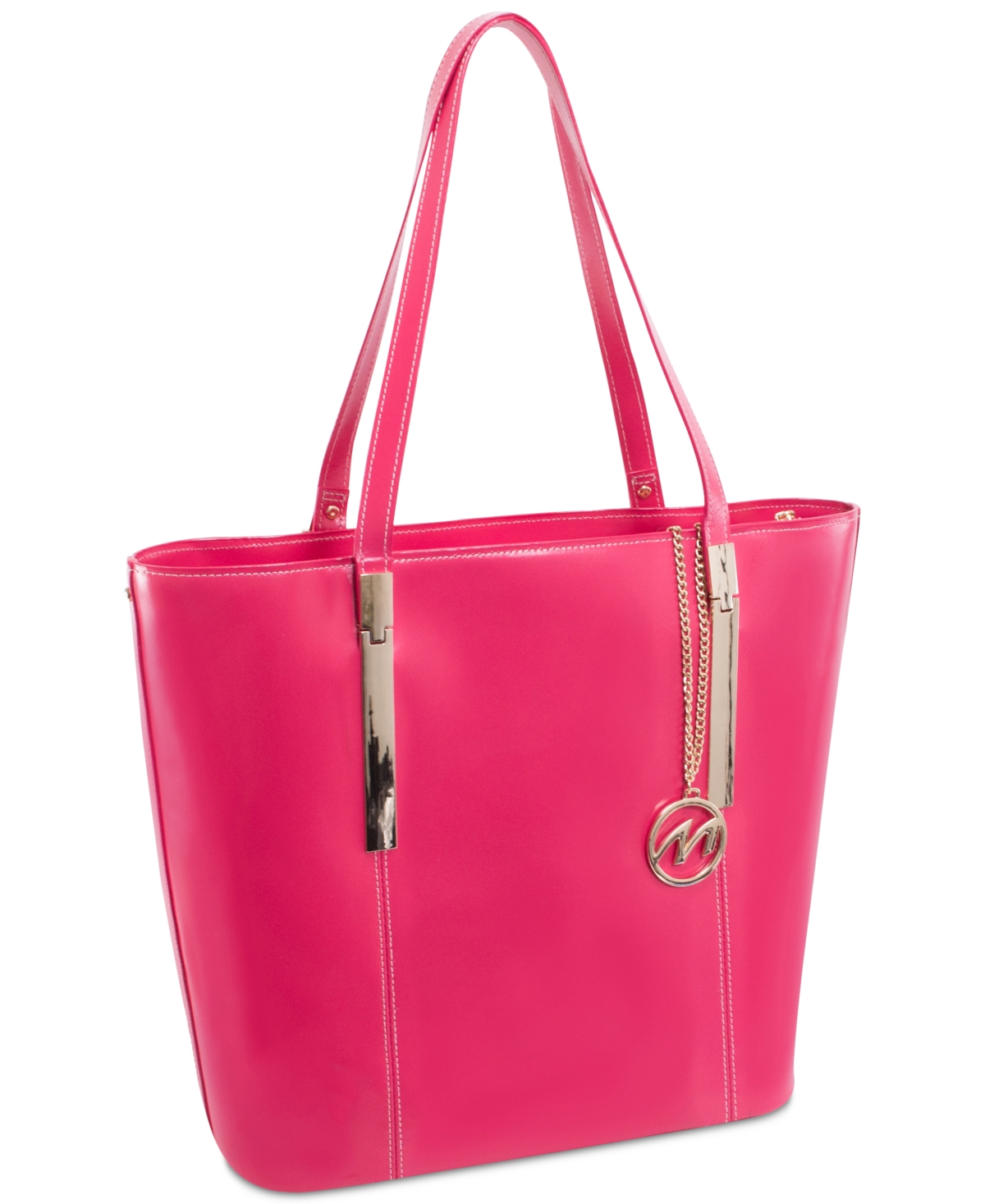 Click here for McKlein Cristina Leather Tote - Fuchsia prices