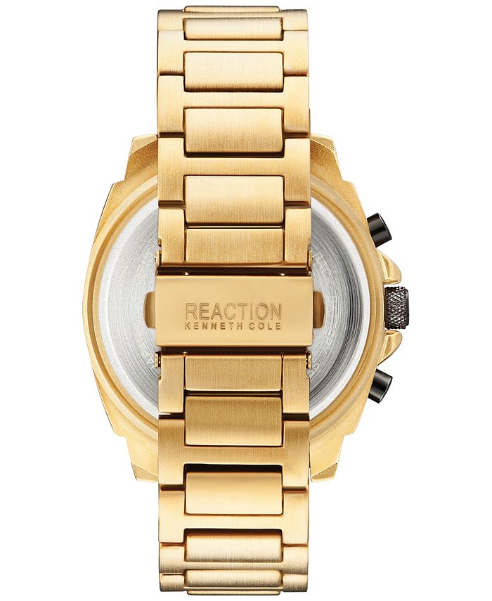 Kenneth Cole Reaction Men's Chronograph Gold-Tone Stainless Steel ...