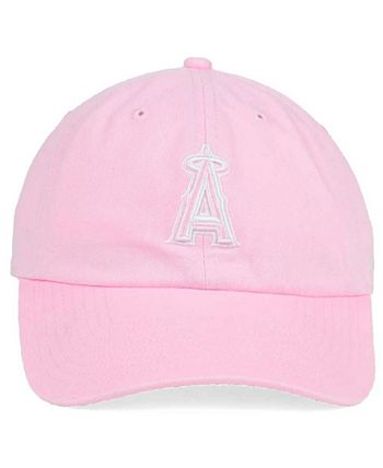 '47 Brand Women's Los Angeles Angels of Anaheim Pink/White Clean Up Cap ...